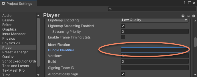 Ios Project Configuration — Easyar Sense Unity Plugin 460 Documentation 9875